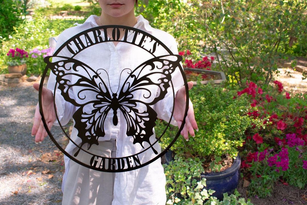 Custom Butterfly Garden Sign | Gardening Gift | Garden Decor | Gift for ...