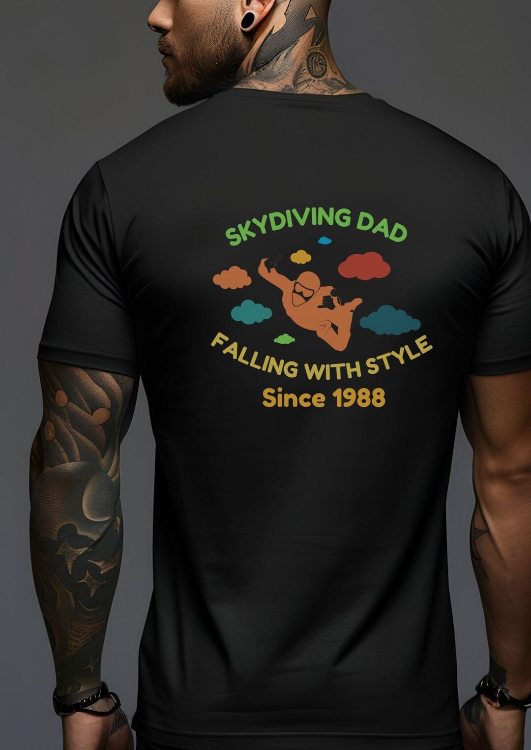 Personalized Skydiving Shirt, Customized Pocket Tee, Unique Skydiver ...