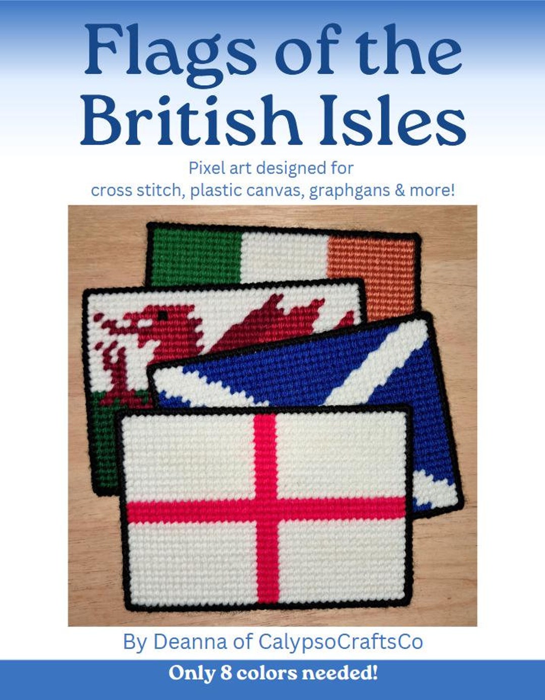 Flags of the British Isles - Pattern for Cross Stitch, Plastic Canvas ...