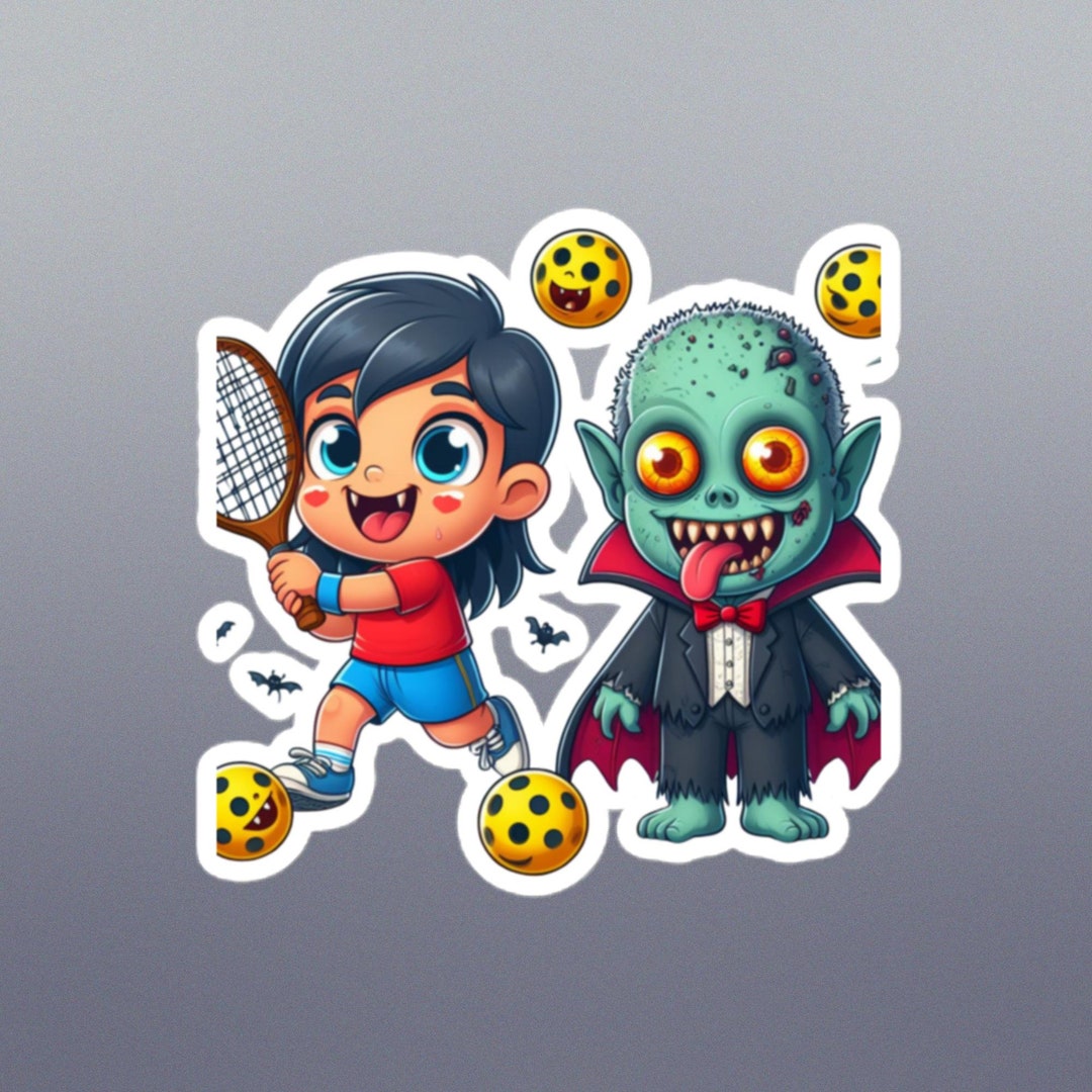 Vampire Zombie Pickleball Sticker - Etsy