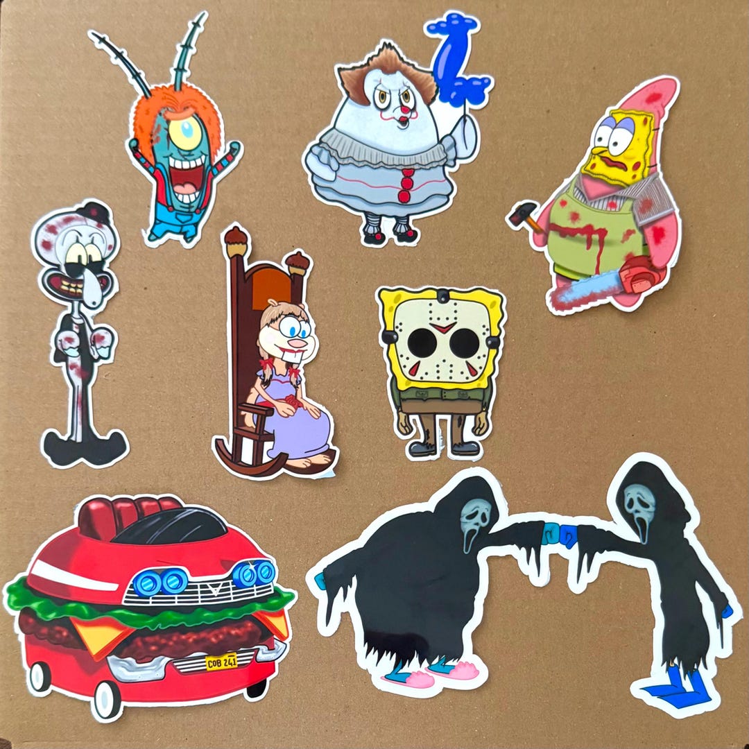 Slashers/killers Sponge Stickers - Etsy