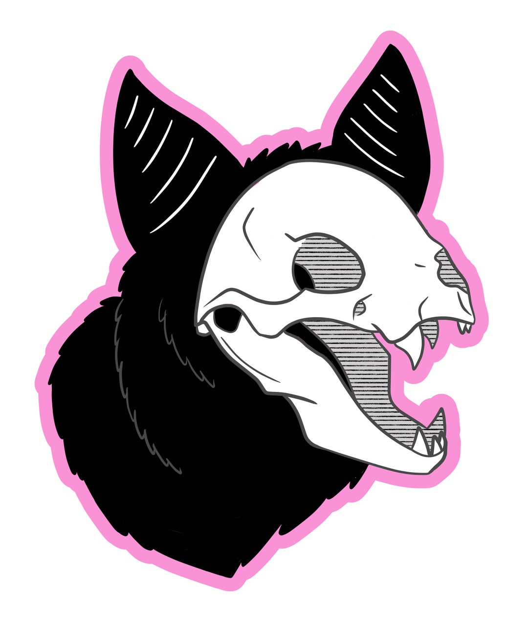 Vampire Bat Skull I Vinyl Sticker - Etsy
