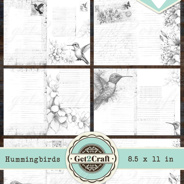 Printable Junk Journal Kit Retro Sun Rays Digital Paper Set Printable ...