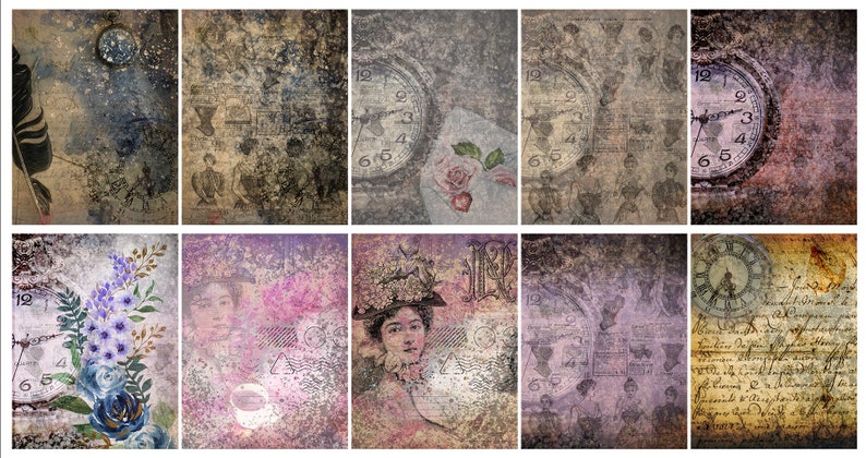 Vintage Junk Journal Digital Paper Kit - Victorian Theme -digital Paper ...