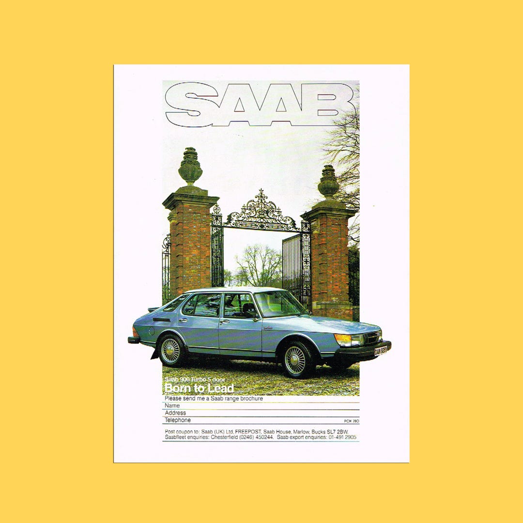 SAAB Vintage Car Ads - Etsy