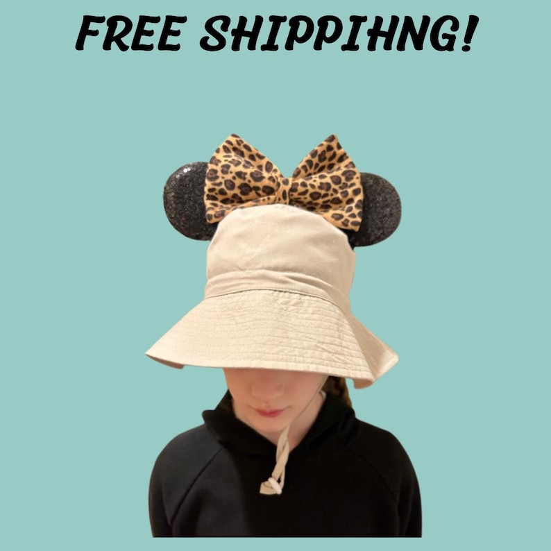 Kid Safari Mickey Ear Bucket Hat for Toddler Hat With Mouse Ear and Bow ...
