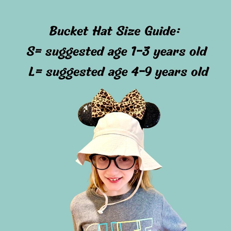 Kid Safari Mickey Ear Bucket Hat for Toddler Hat With Mouse Ear and Bow ...