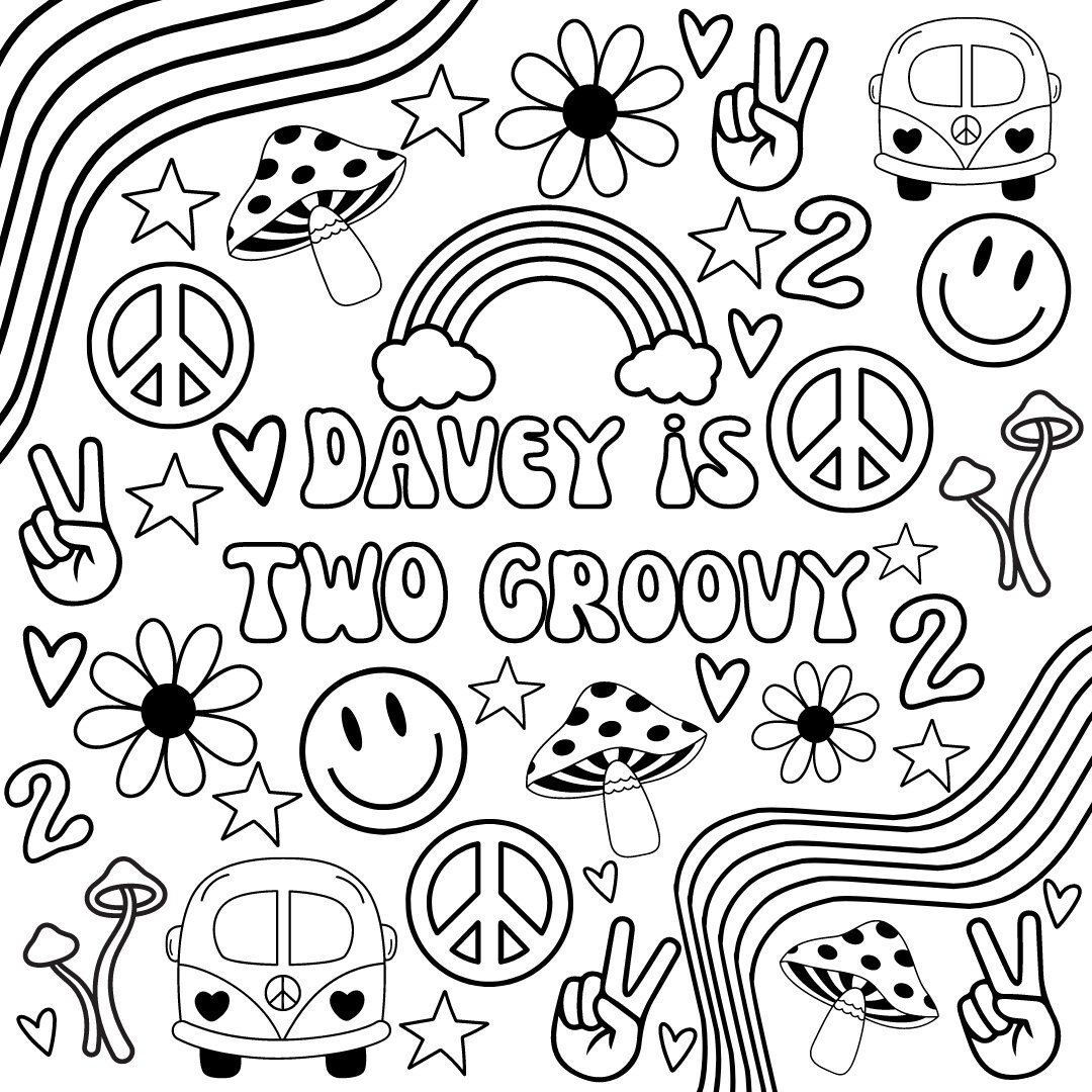 Custom Birthday Coloring Poster - Etsy