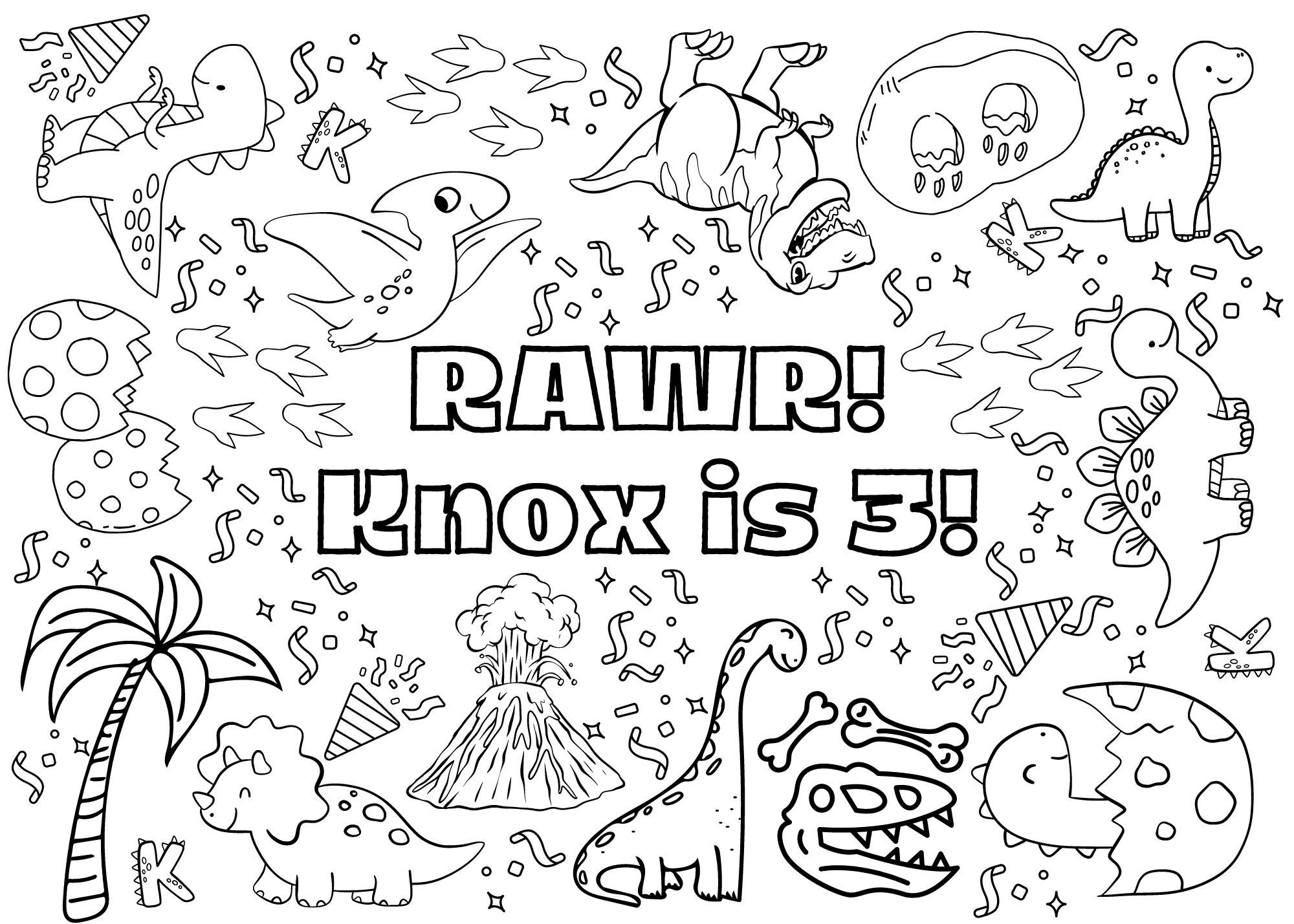 Custom Birthday Coloring Poster - Etsy