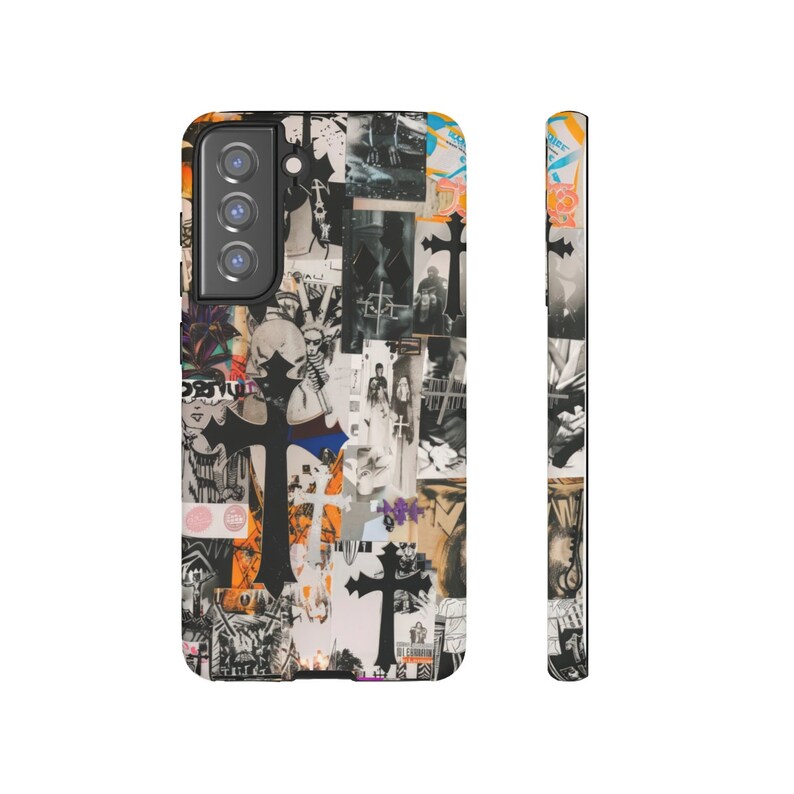 Y2K Grunge Gothic Cross Collage Phone | Y2K Aesthetic iPhone Cover ...