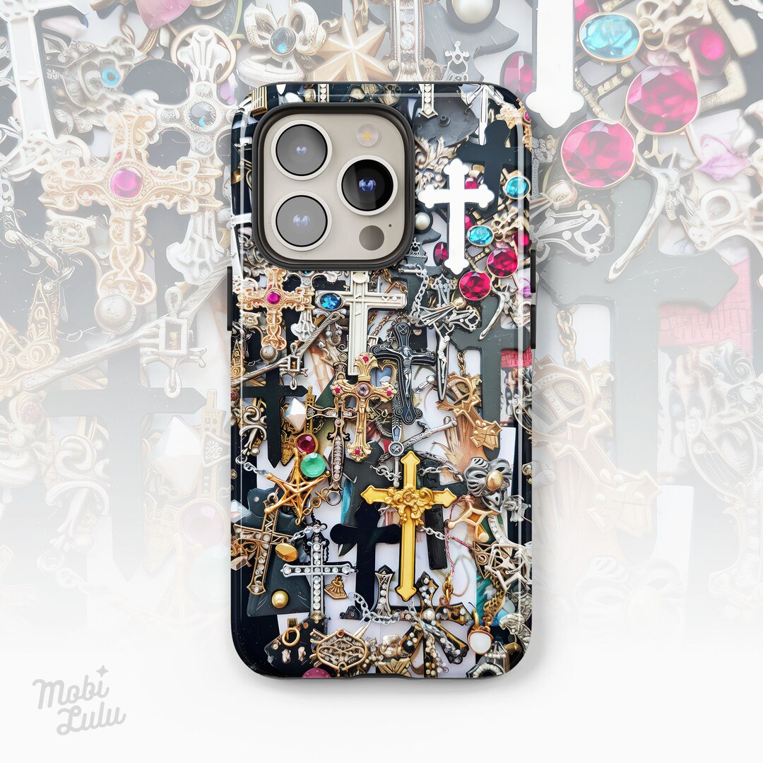 Y2K Cross Phone Case Collage Phone Cover iPhone 15 Pro Max, 14 Plus, 13 ...