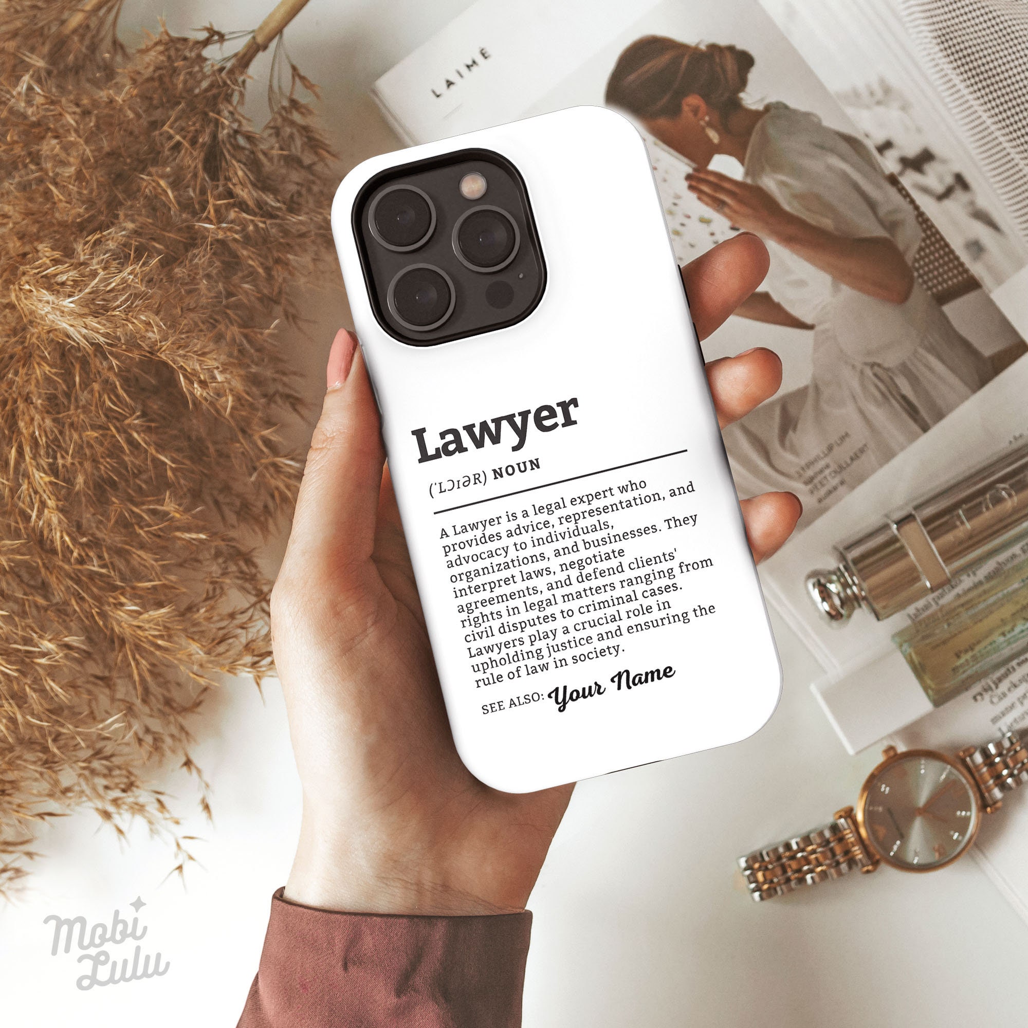 Lawyer Definition Phone Case Personalized Name, iPhone 15 14 13 12 11 X ...