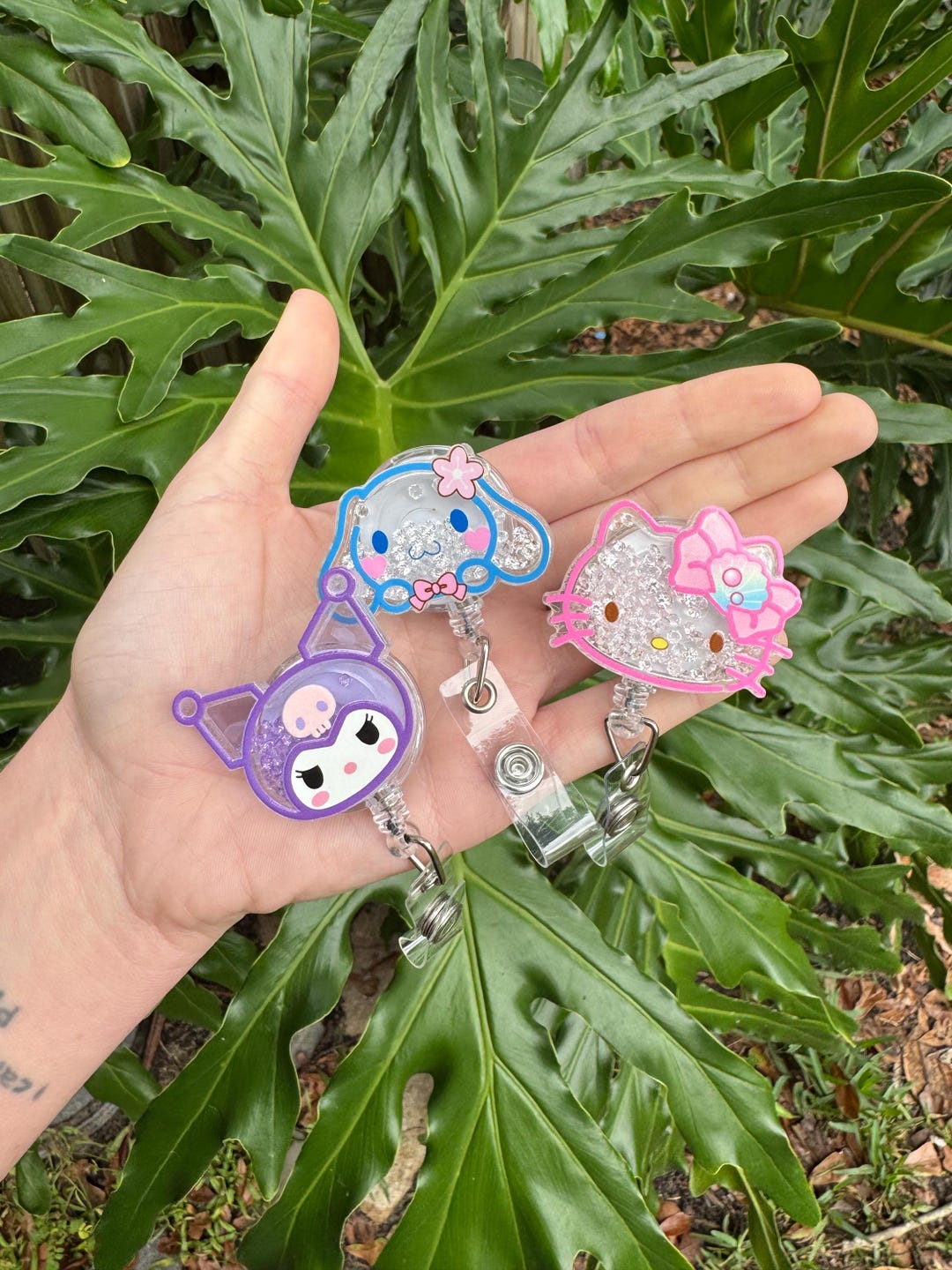 Kitty and Friends Badge Reel | Shaker Badge Reels - Etsy