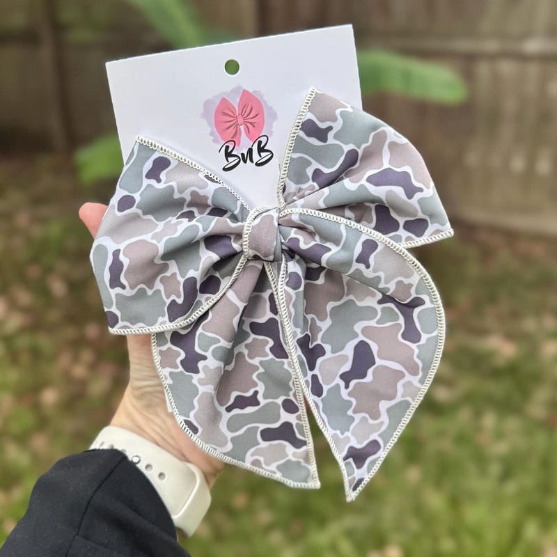 Camouflage Hair Bow - Etsy