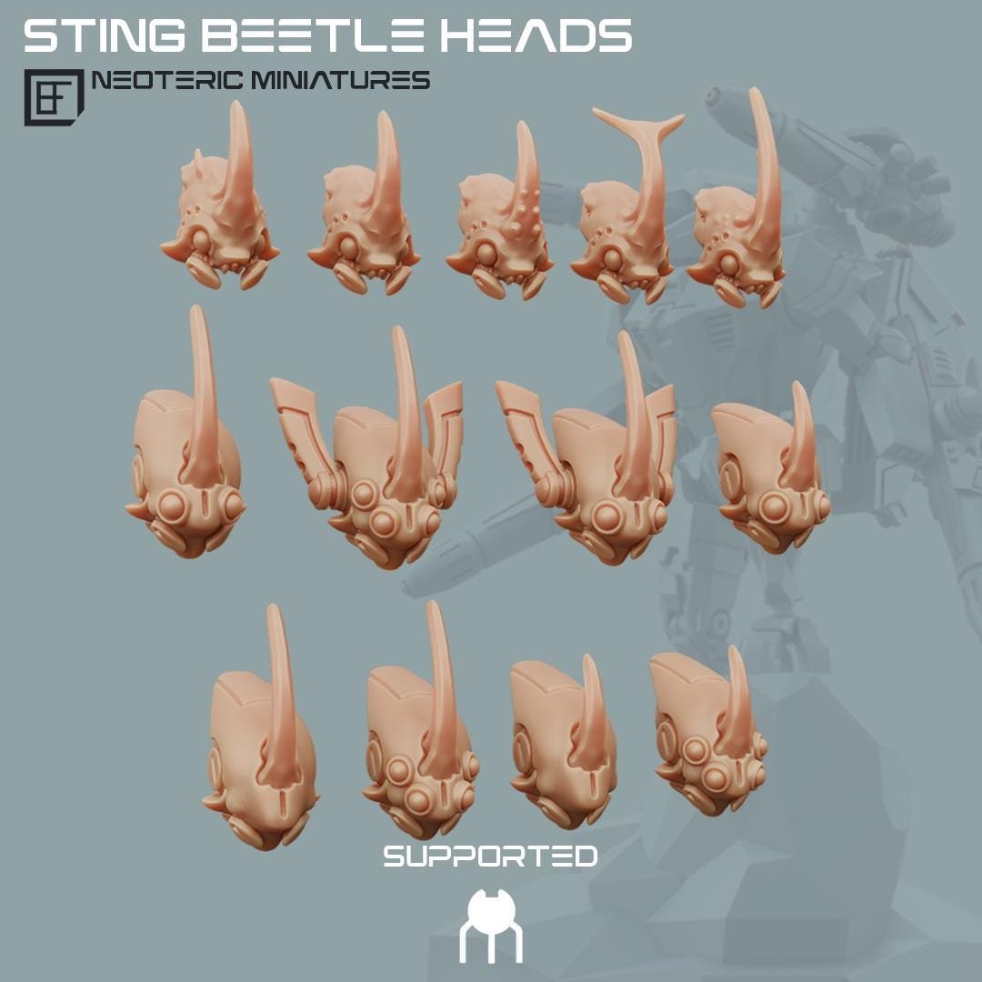 Sting Beetle Heads Pack - Etsy