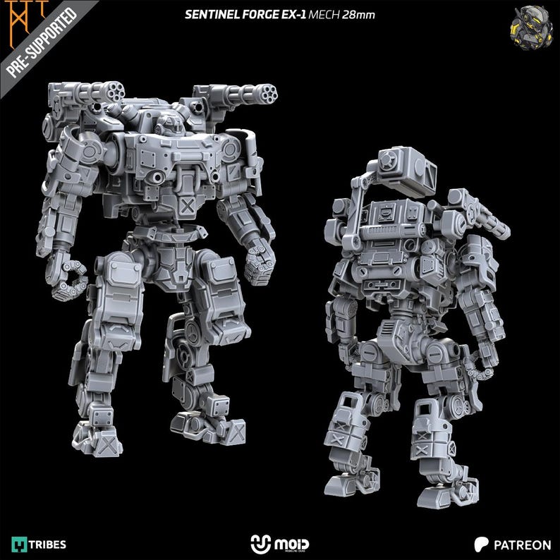 MOID Modular Combatmech - Sentinel Forge EX-1 - 28mm - Etsy
