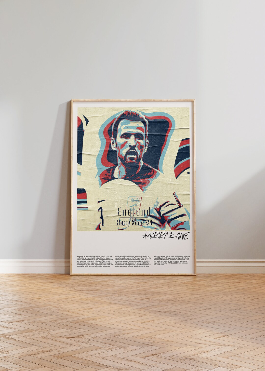 Harry Kane Pop Art Poster English National Team SHK-1 - Etsy