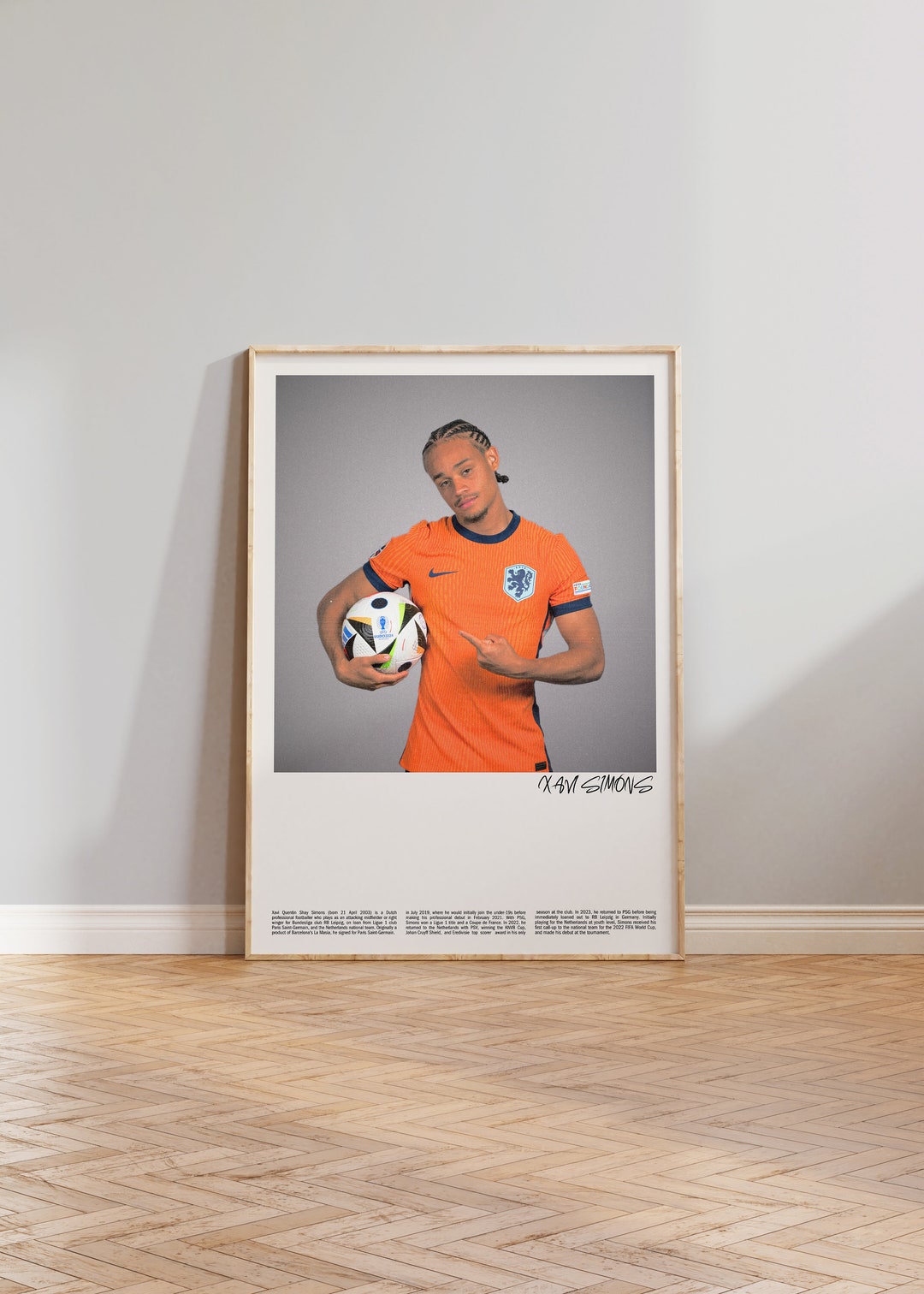 Xavi Simons Poster Retro Magazine Style Netherlands National Team ...