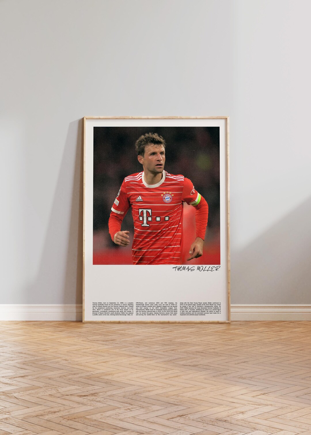 Thomas Müller Poster Vintage Magazine Style Minimalist Soccer Print ...