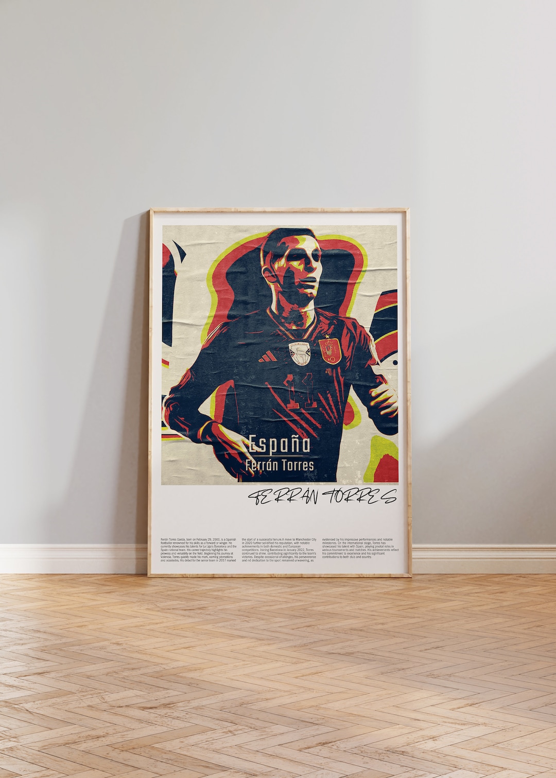 Ferrán Torres Pop Art Poster Spanish National Team La Roja Equipo ...