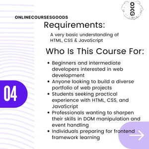 Online Learning: 50 Projects in 50 Days - HTML, CSS & Javascript for Web Development DOM ...