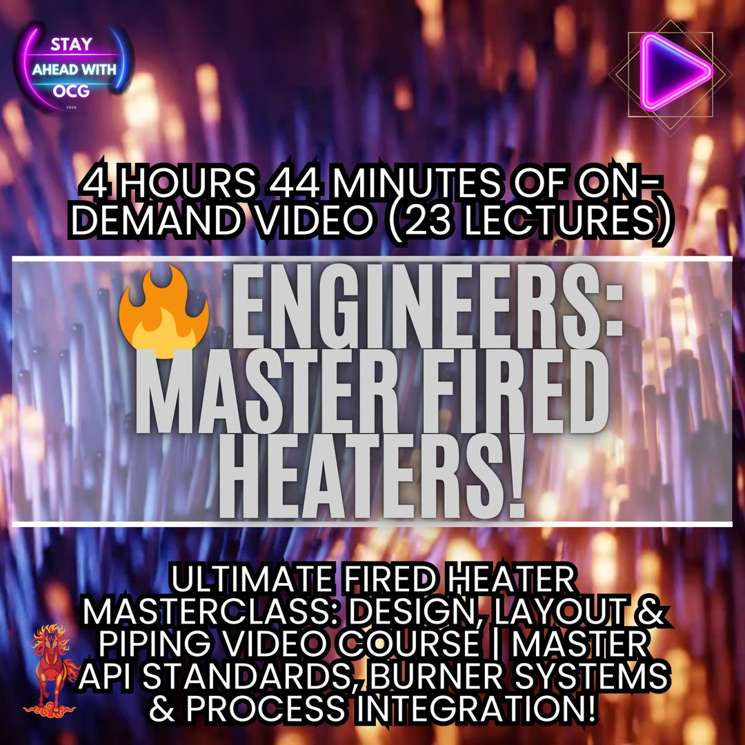 Master Fired Heater Design: Piping, Layout & Burner Systems Course - Etsy
