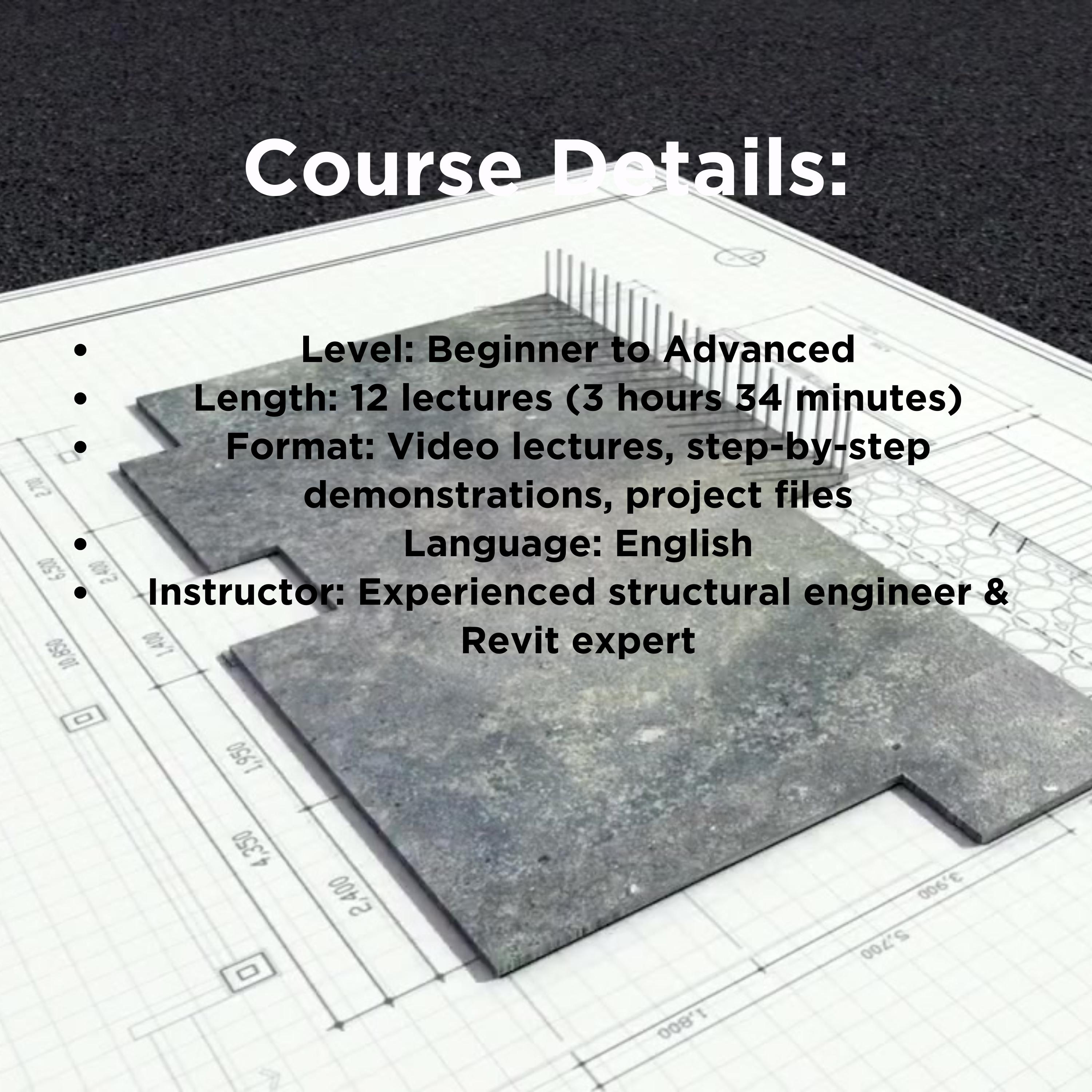 Revit Structure Course: Concrete Design & Rebar Detailing - Etsy