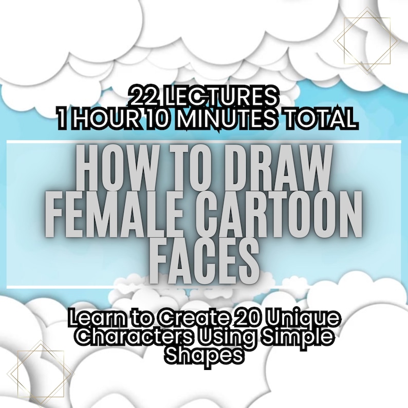 Cartoon Face Drawing Course: 20 Female Styles for Beginners - Etsy