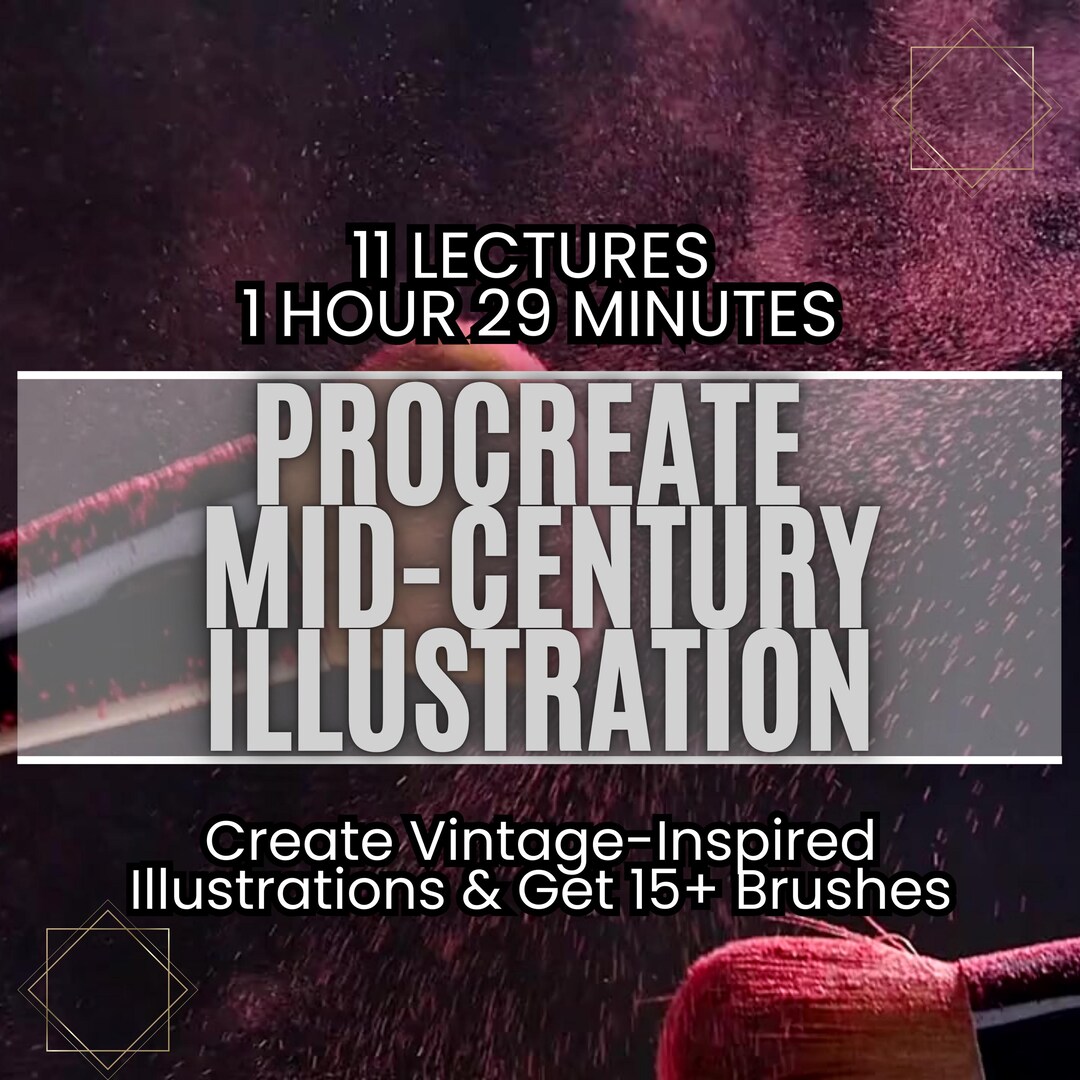 Procreate Mid-century Illustration Course: Learn Screen Printing Style ...