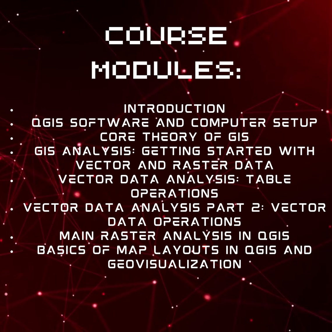 QGIS GIS Course Geospatial Data Analysis Mapping & Remote Sensing ...