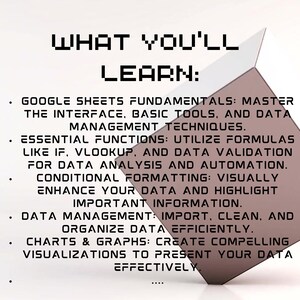 Google Sheets Course: Beginner to Advanced, Data Analysis & Chatgpt - Etsy