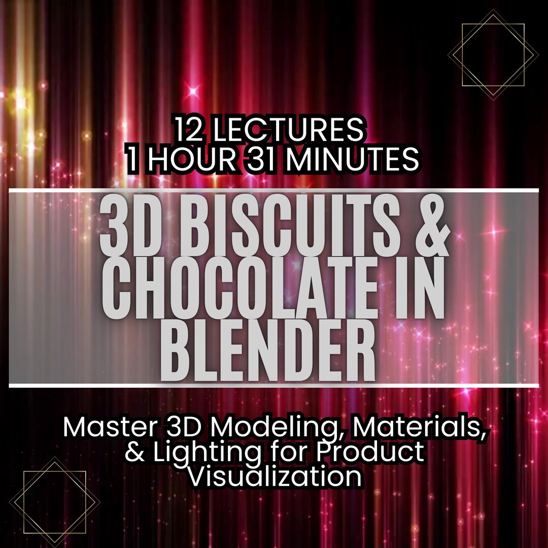 Blender 3D Course: Realistic Biscuits & Chocolate Visualization - Etsy