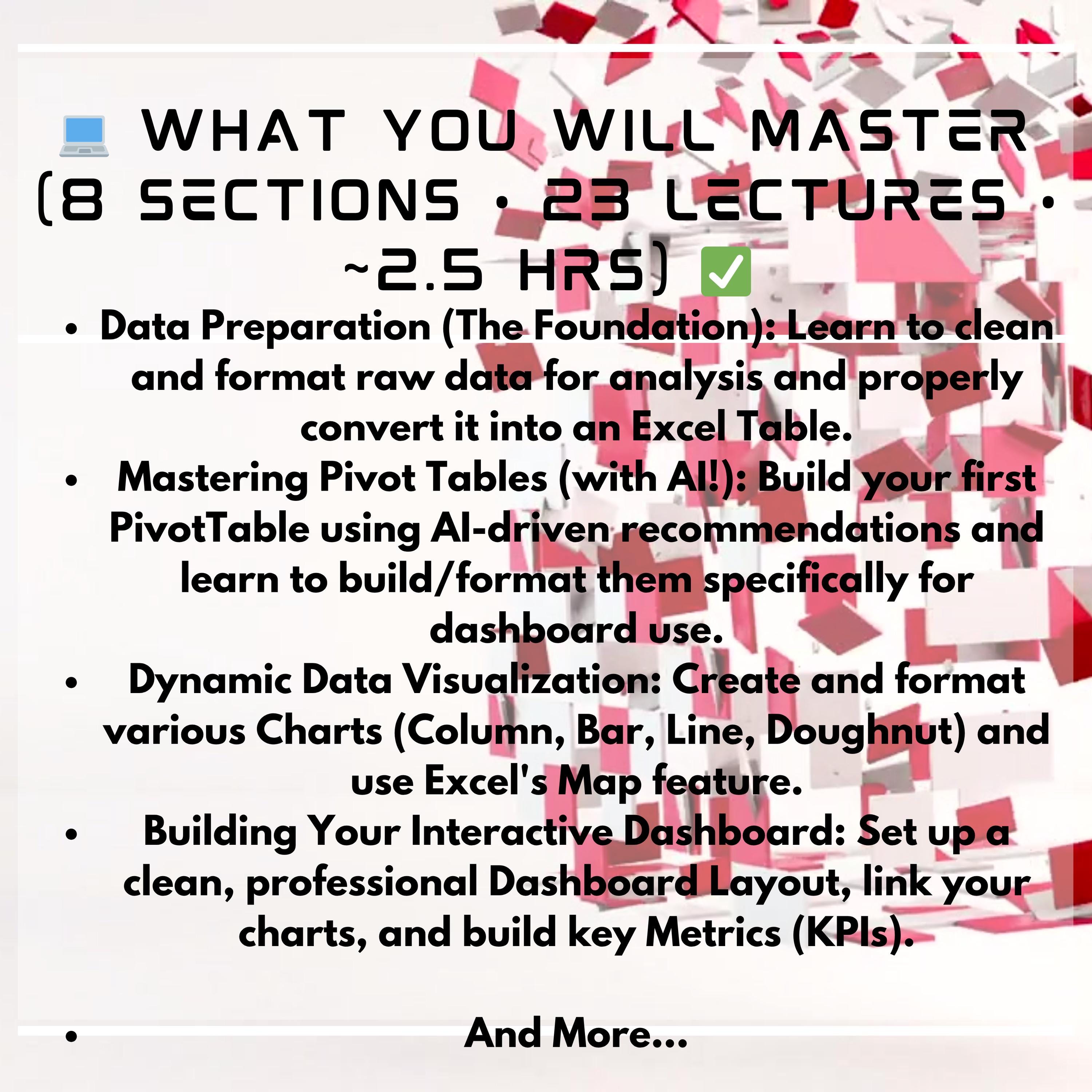Excel Dashboards With AI: Master Pivot Tables, Charts & Copilot - Etsy