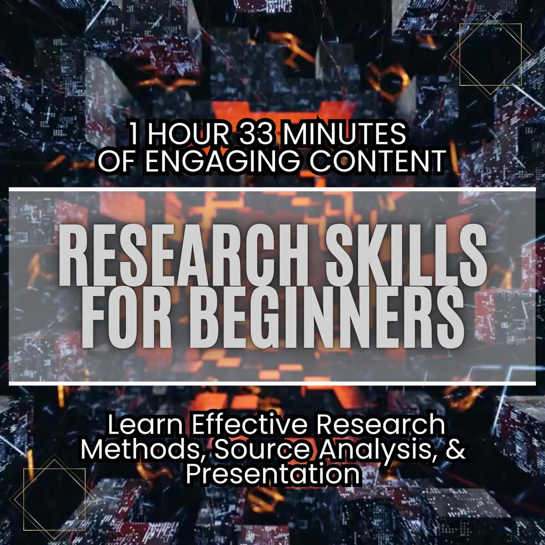 Research Skills Course: Beginner-friendly Guide (digital Download) - Etsy