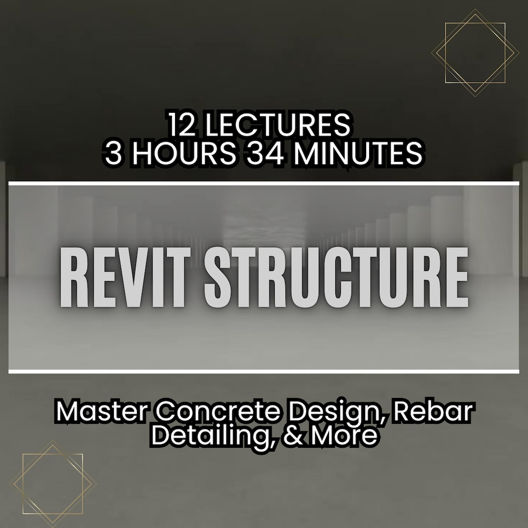 Revit Structure Course Concrete Design Rebar Detailing Etsy