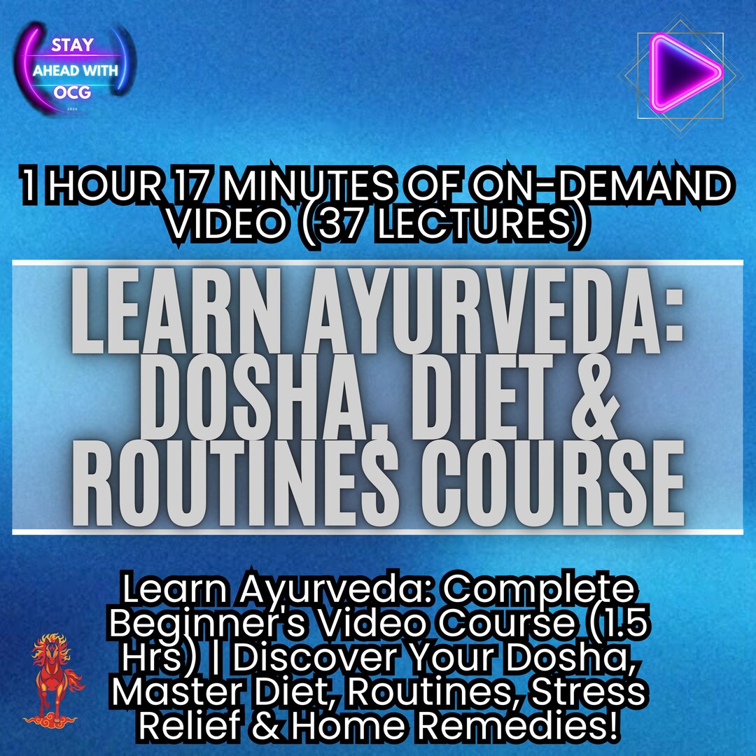 Learn Ayurveda : Find Your Dosha, Diet & Routines Course - Etsy