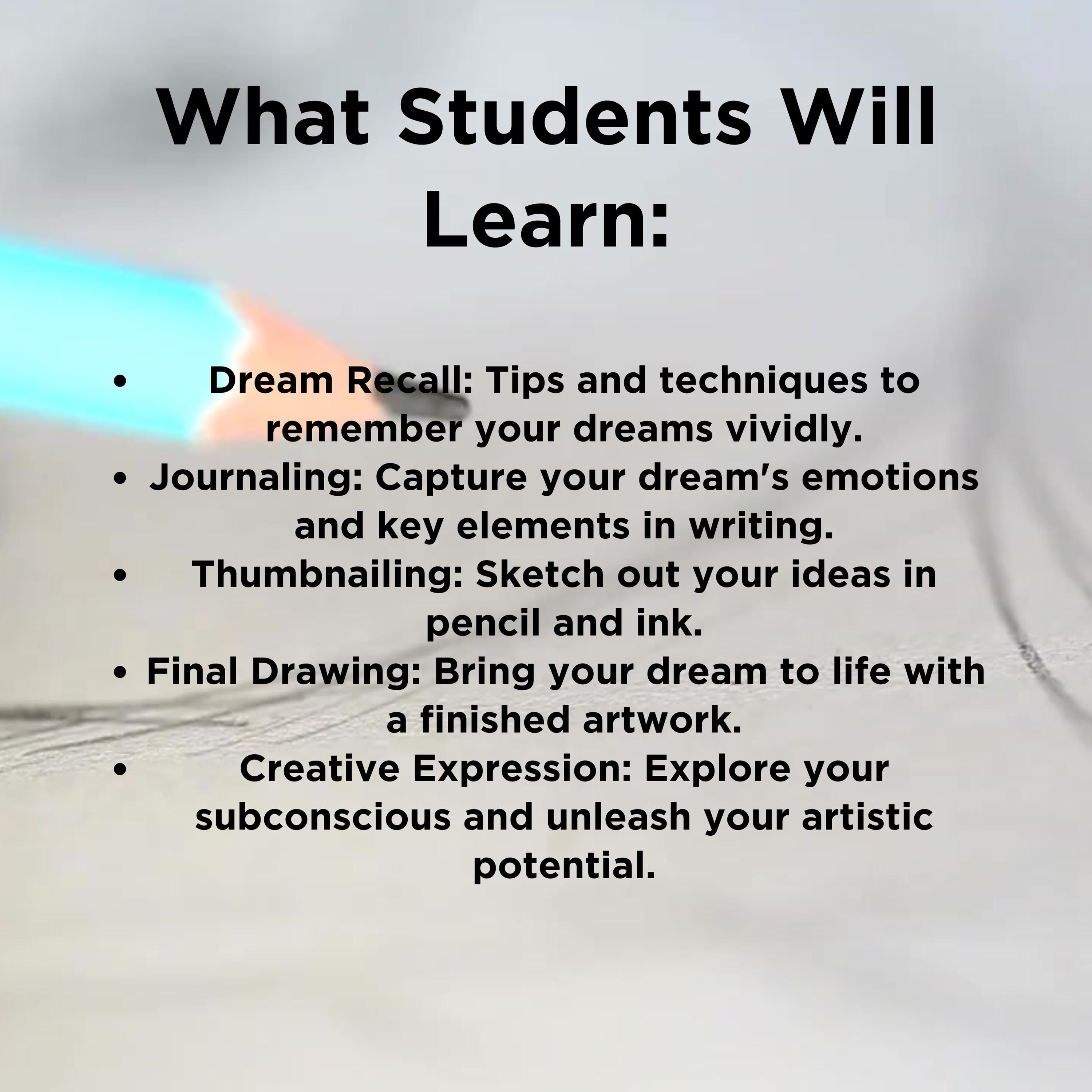Dream Drawing Course for Beginners: Step-by-step Guide - Etsy