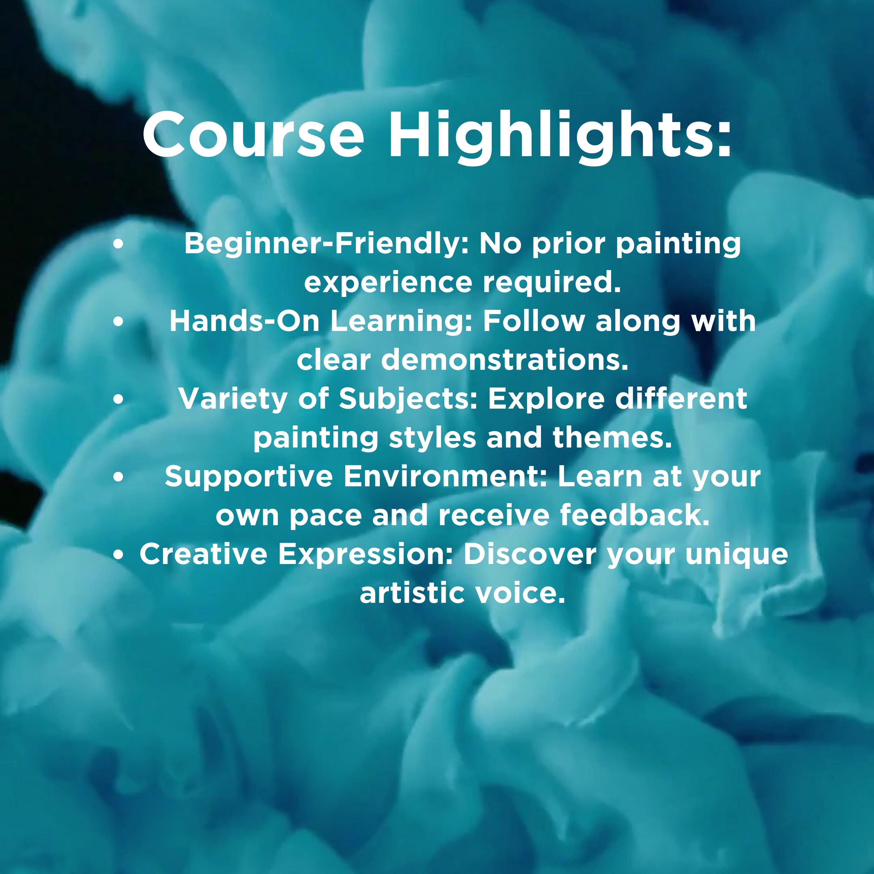 Acrylic Painting Course for Beginners: Brushstrokes & Color Techniques ...
