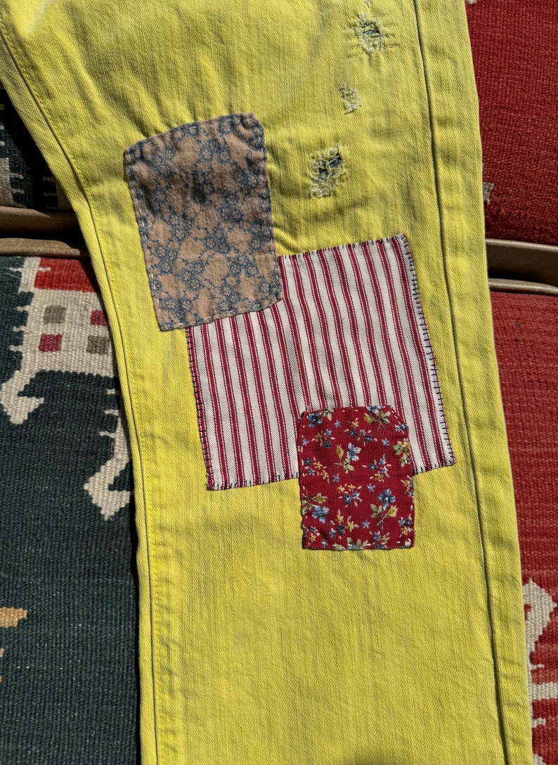 Ralph Lauren Denim& Supply Yellow Jeans Slim W 36x32 38x29 - Etsy
