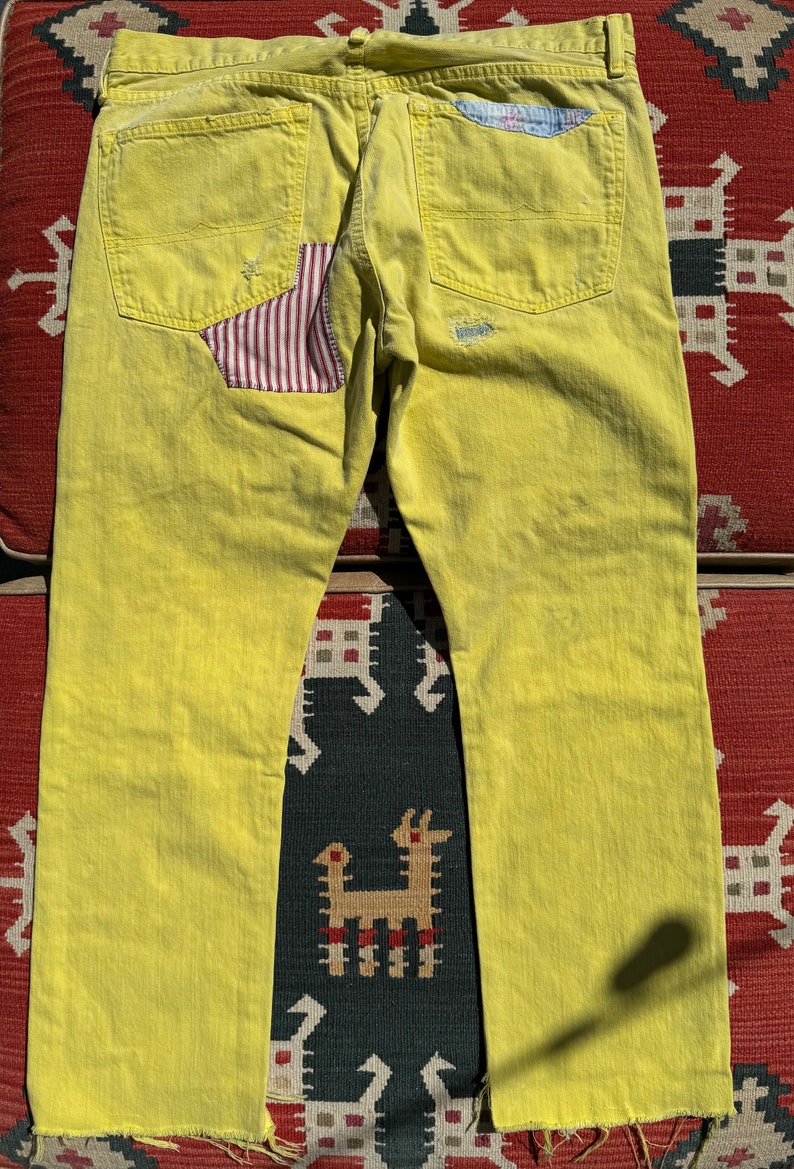 Ralph Lauren Denim& Supply Yellow Jeans Slim W 36x32 38x29 - Etsy