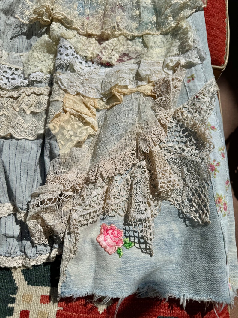 Indian Rags Country Boho Style Cotton Skirt, Hand Painted and ...