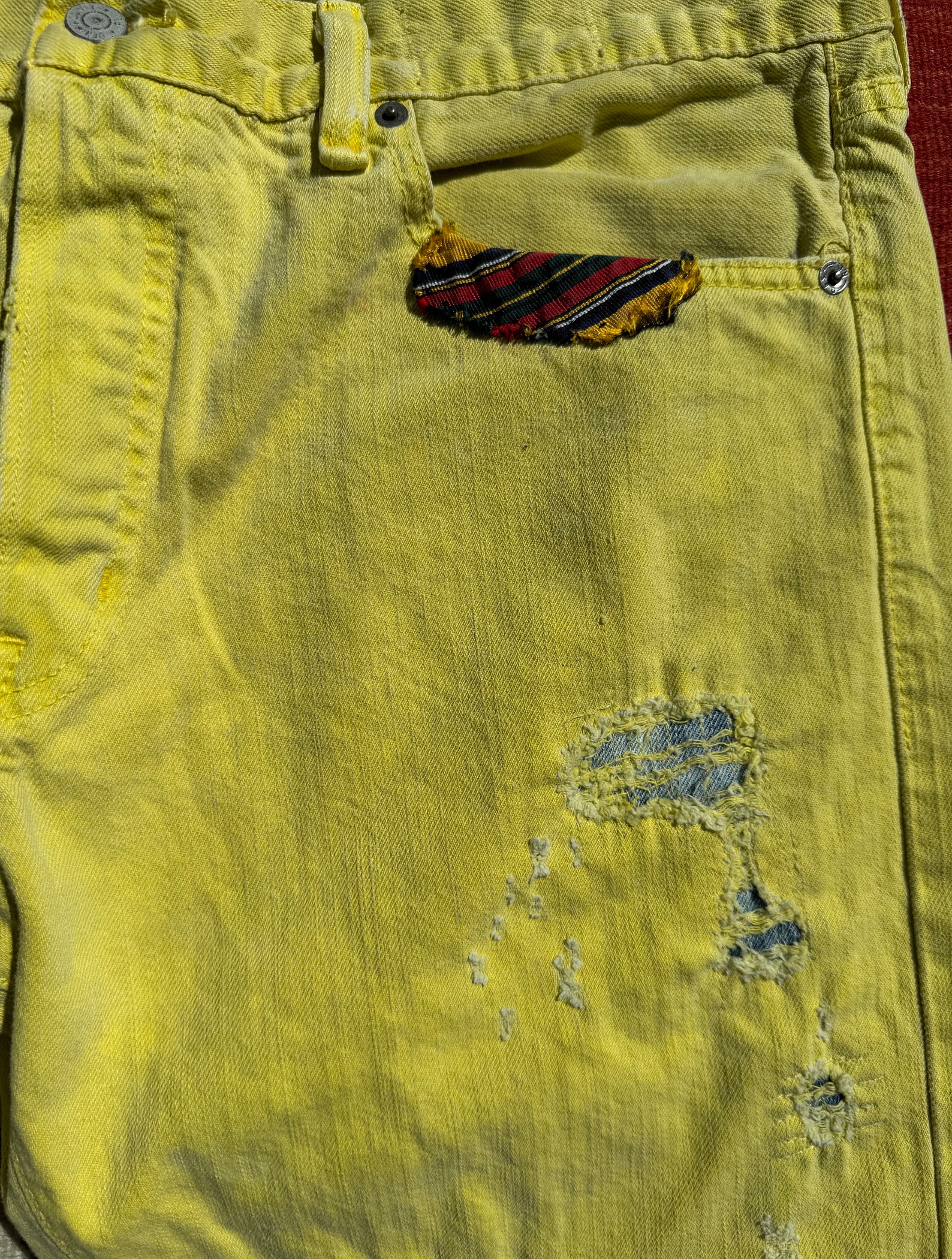 Ralph Lauren Denim& Supply Yellow Jeans Slim W 36x32 38x29 - Etsy