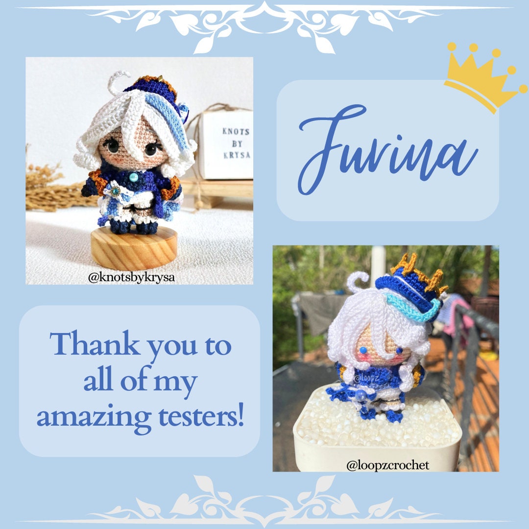 Genshin Impact Furina Amigurumi PDF Pattern - Etsy