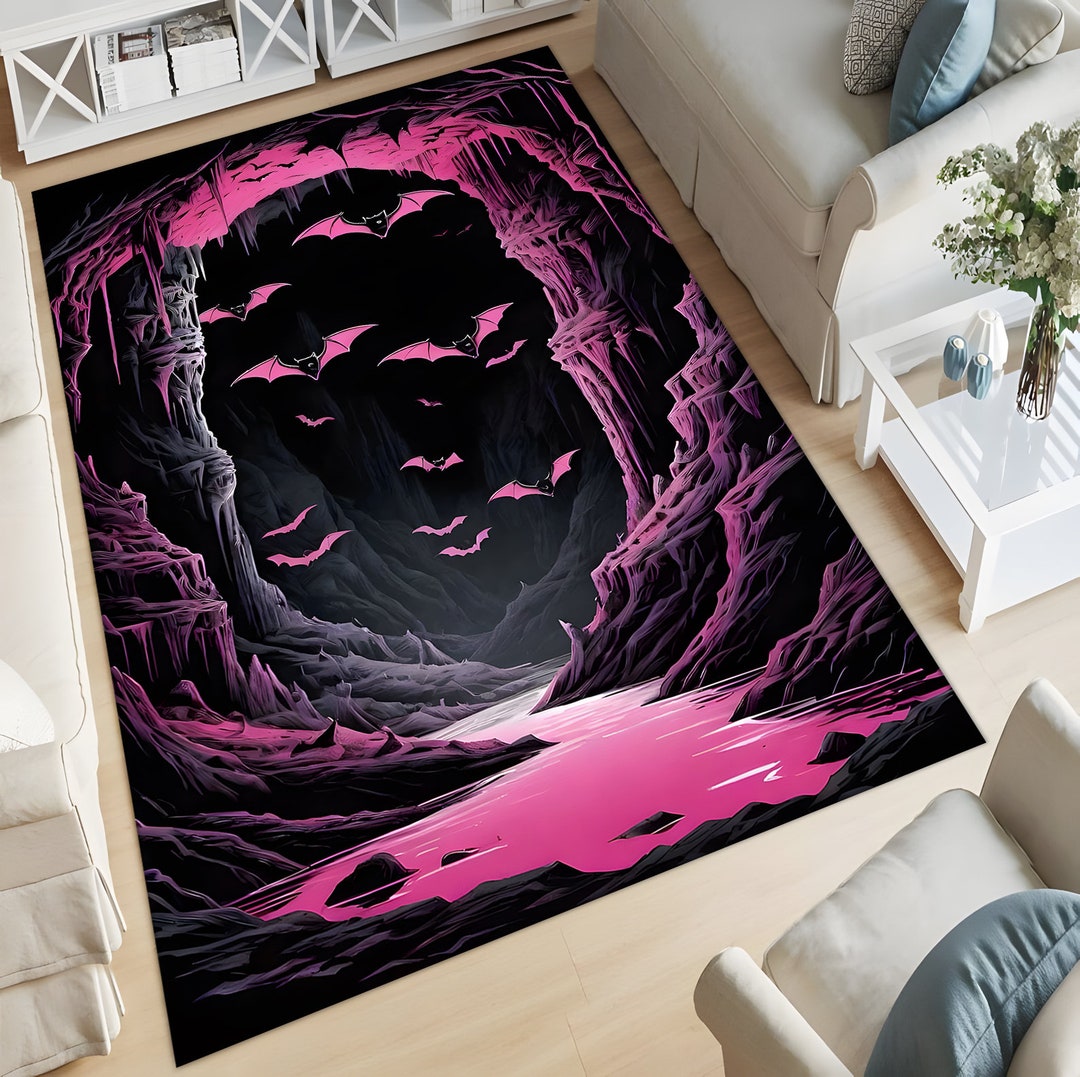 Bats Rug, Cave Rug,cave Depth Rug,gothic Rug, Animal Print Rug,rugs for ...