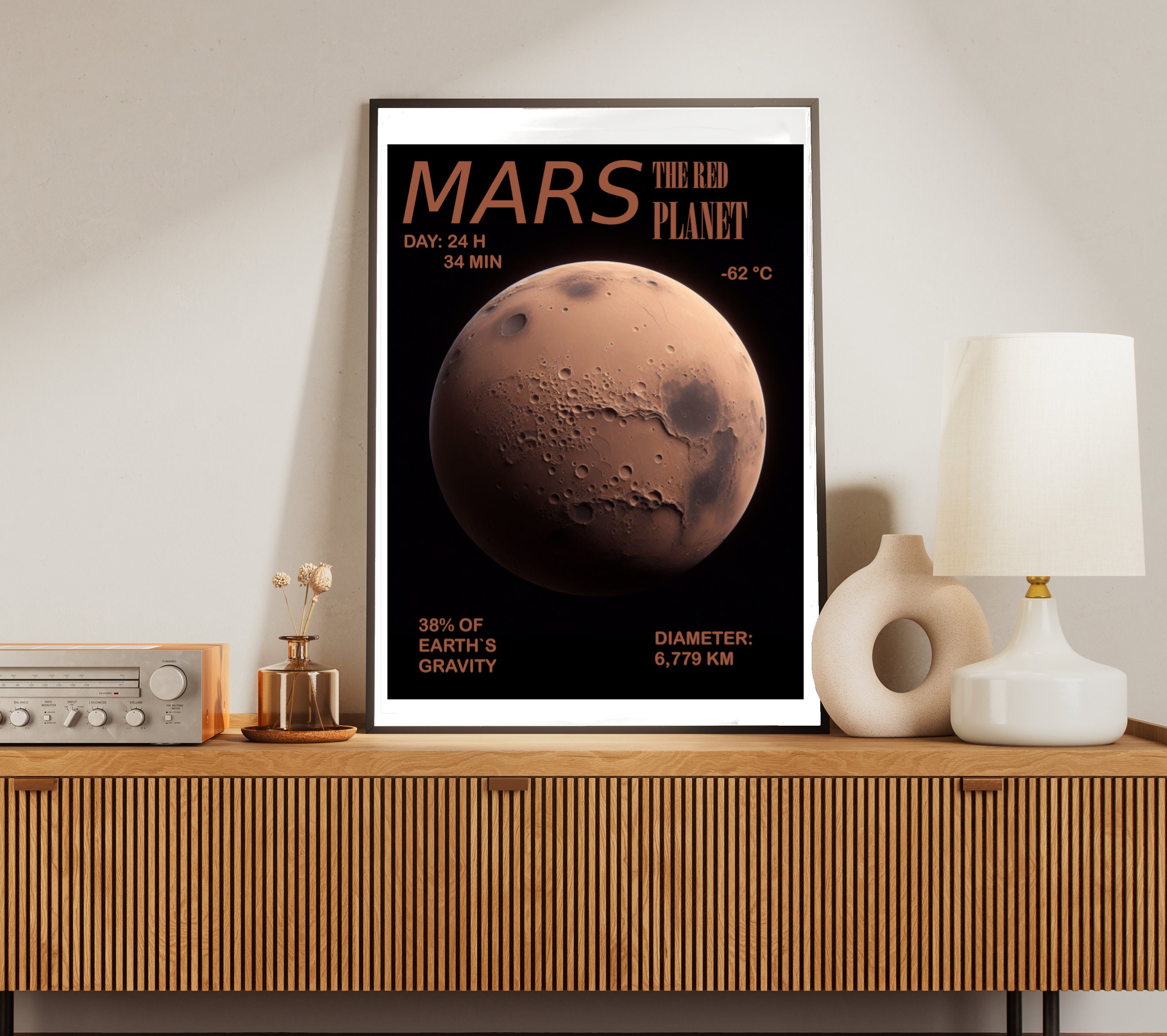 Mars Design - Printable Art, Planet Mars, Planet Design, Generated ...