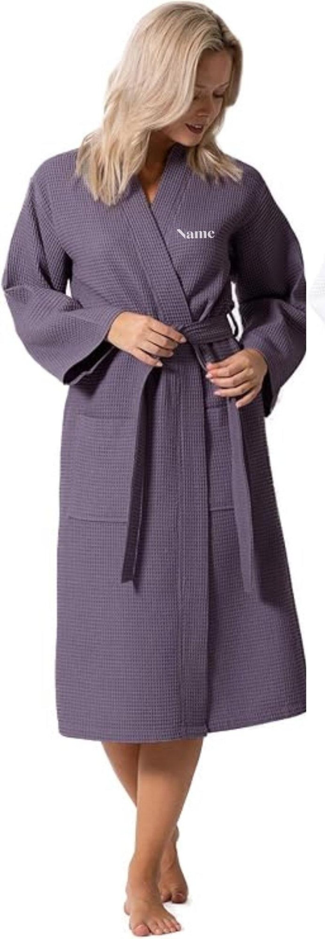 Custom Embroidered Waffle Robe - Personalized Gift for Women - Etsy