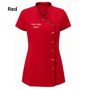 Custom Embroidered Beauty Tunic | Personalized Salon & Spa Uniform ...