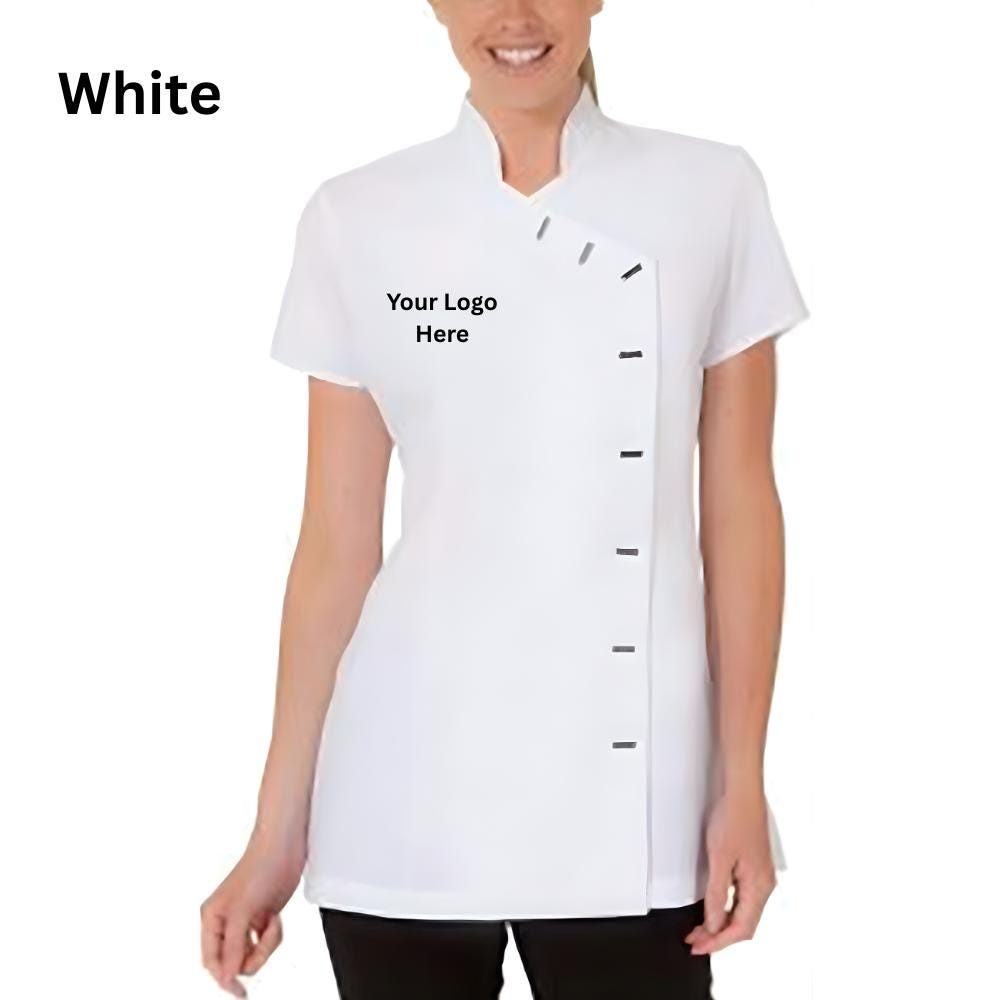 Custom Embroidered Beauty Tunic | Personalized Salon & Spa Uniform ...
