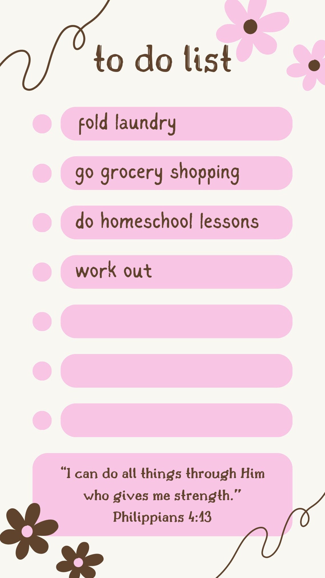 Blank Printable to Do List - Pink and Girly, Digital Download, to Do ...