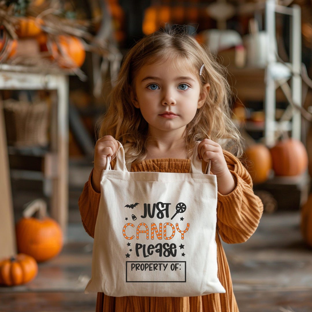 Just Candy Halloween Tote Bag, Trick or Treat Candy Bag, Cute Treat Bag ...